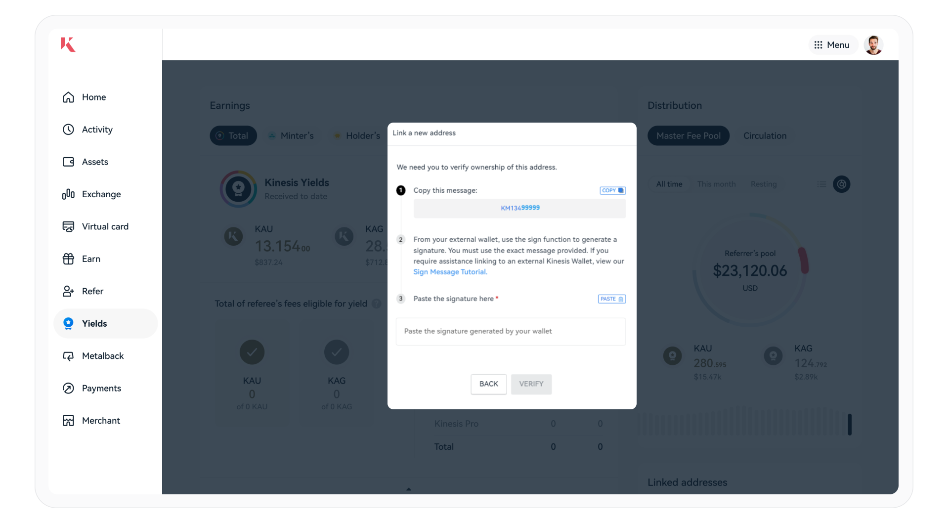 Linking a MetaMask ERC-20 KVT wallet address to a Kinesis account – Kinesis